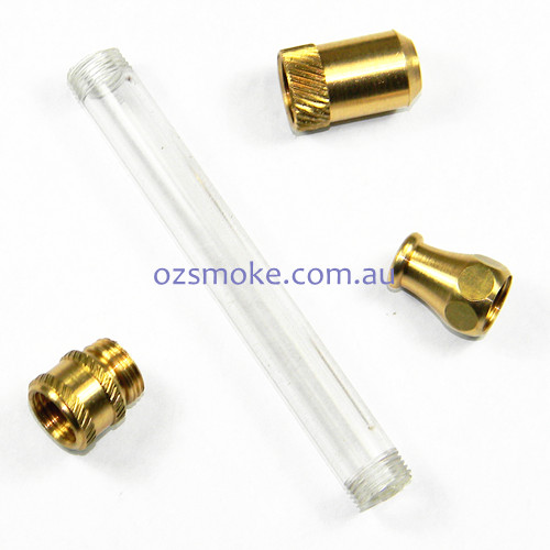 Smokeless See Through Metal Acrylic Dry Pipe Agung Small