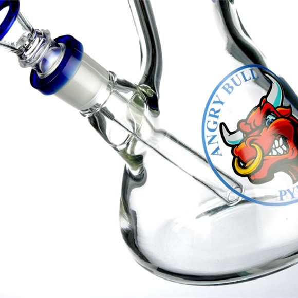 Agung Angry Bull 5mm Thick Beaker Slider Bong Blue 35cm