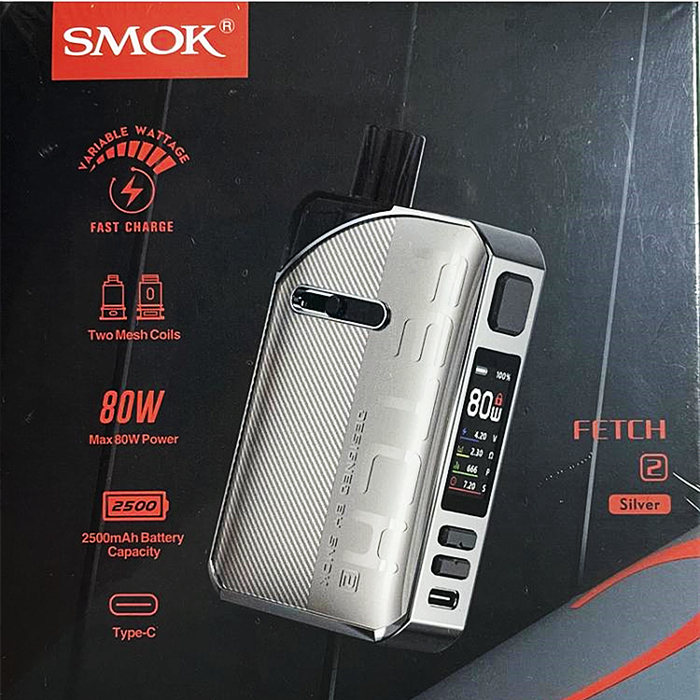 Smok Fetch2 Vape Kit 80w Pod System Silver
