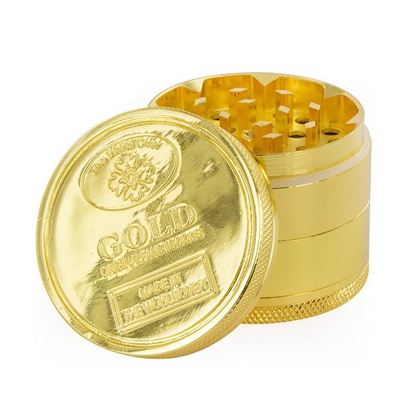 The World Over Gold 4piece Metal Herb Grinder