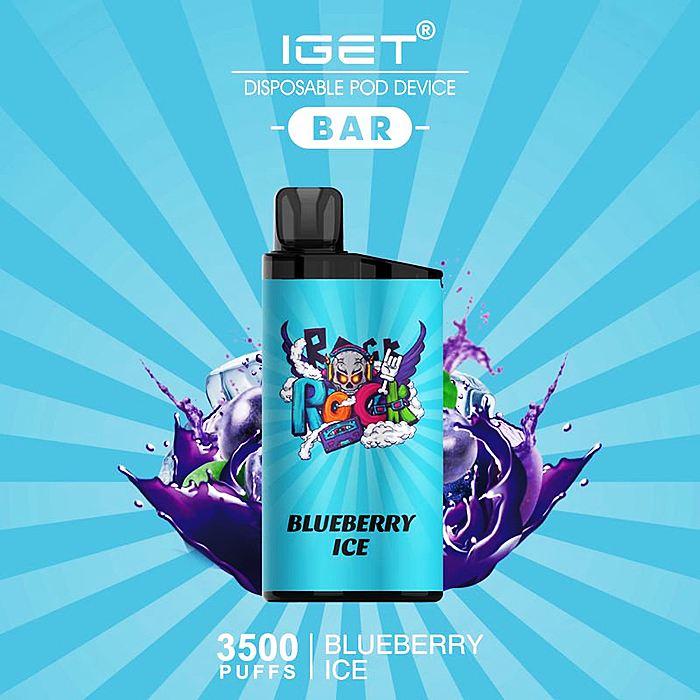 IGET BAR BLUEBERRY ICE 3500 PUFFS 0mg Nicotine