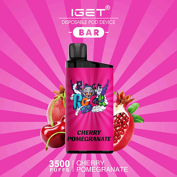 IGET BAR CHERRY POMEGRANATE 3500 PUFFS 0mg Nicotine