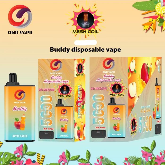 5000 Puffs One Vape Buddy Disposable Vape Mesh Coil Apple Fanta