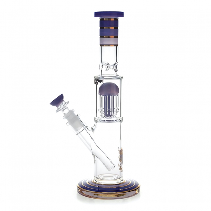 Phoenix Star Percolator Bong with 8 Arms Perc 30cm Purple
